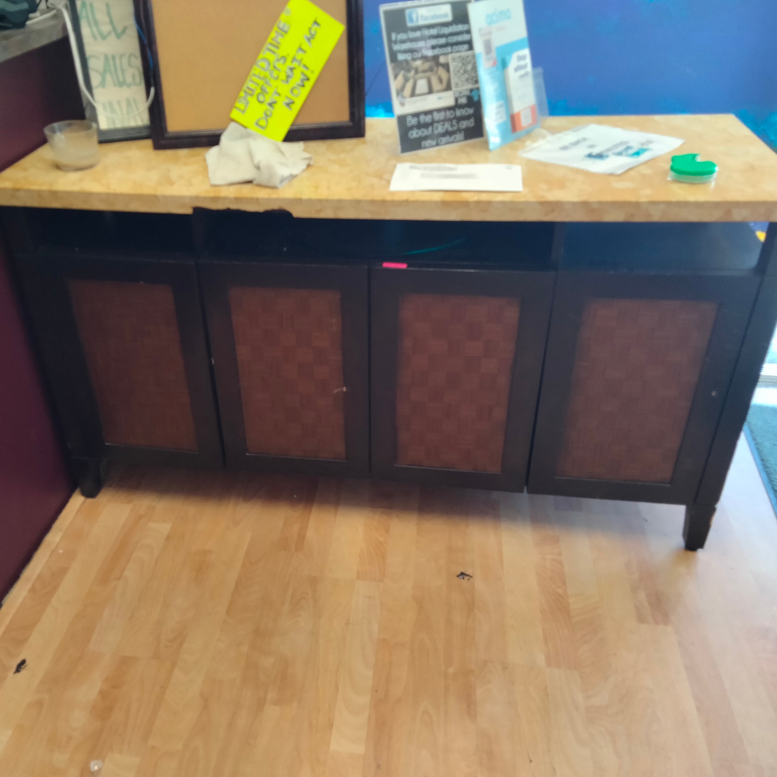 TV Console Marble Top | Hotel Liquidation Warehouse