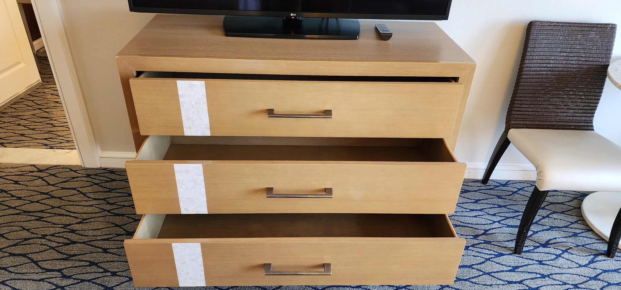 Light Wood 3 Drawer Dresser | Hotel Liquidation Warehouse
